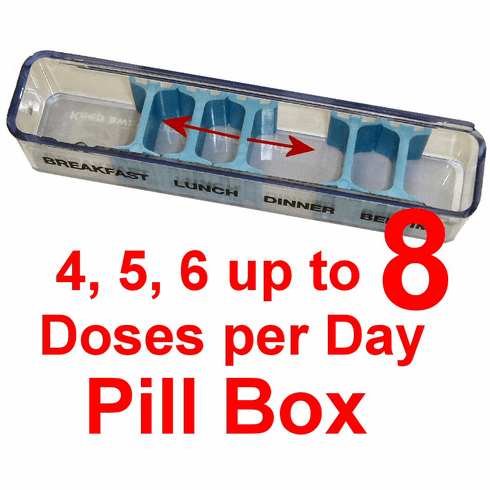 Small Adjustable Multi-Dose Pill Organizer