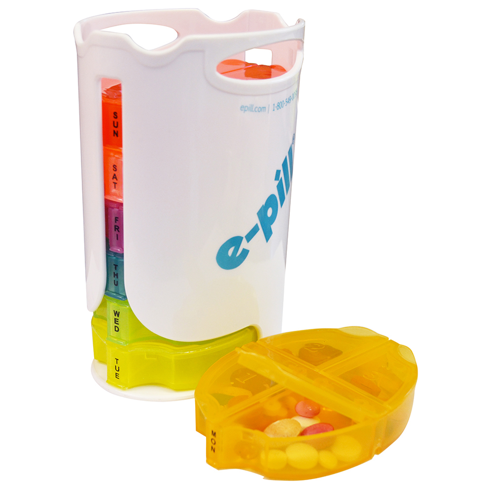 4 Times a Day x 7 Day Tower Pill Box Organizer