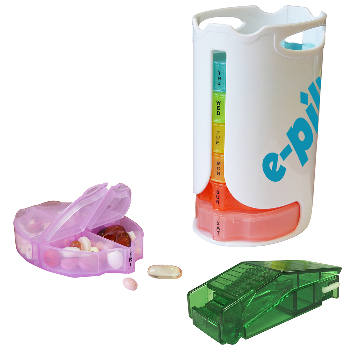 4 Times a Day x 7 Day Tower Pro Pill Box Organizer