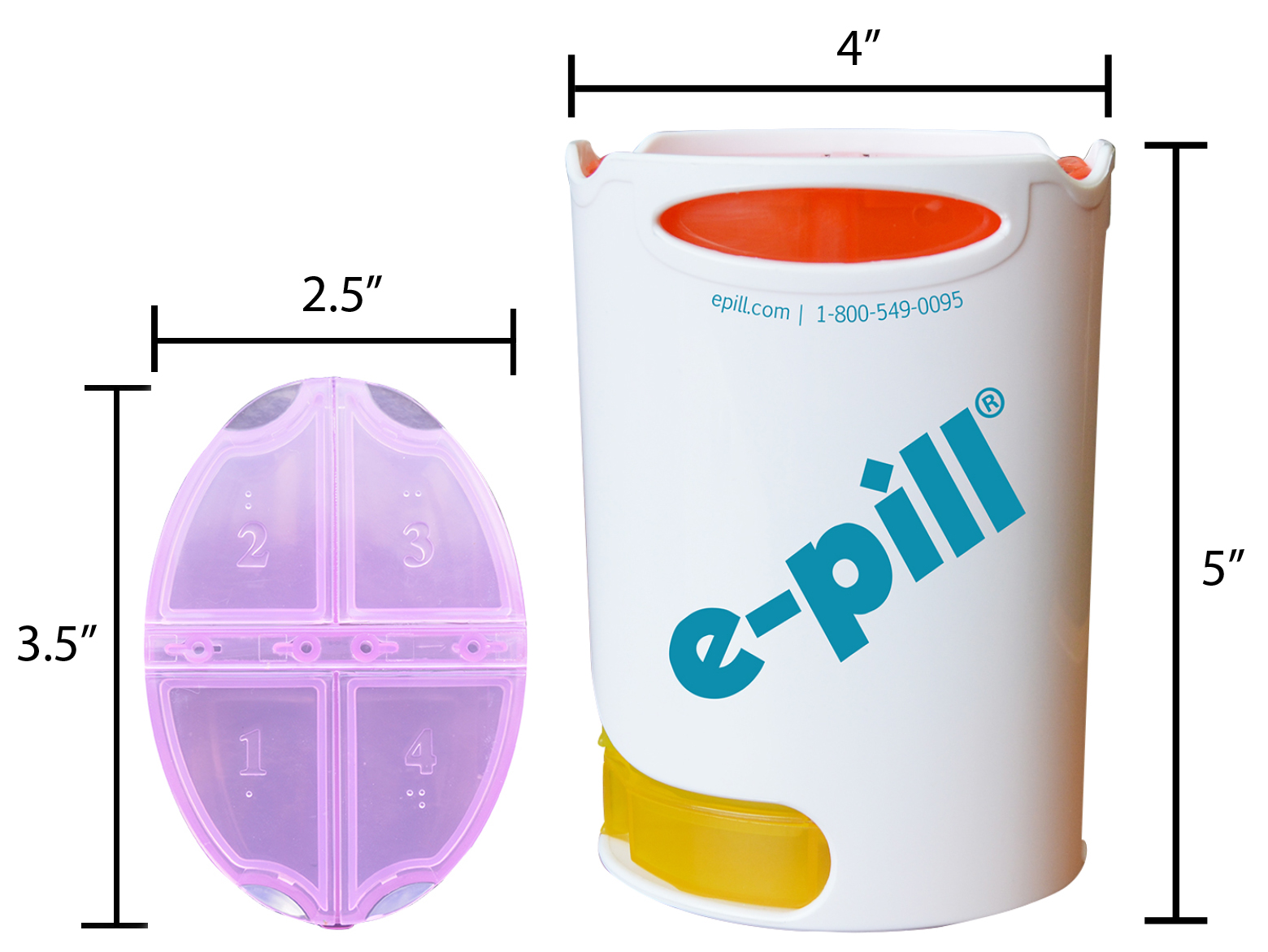 4 Times a Day x 7 Day Tower Pill Box Organizer