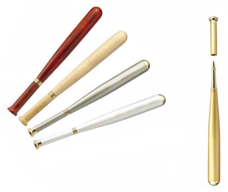 Baseball Bat Shaped Ballpoint Pens 4 COLORS IN STOCK!