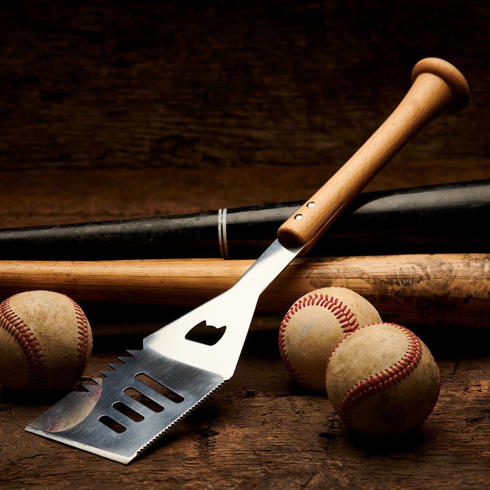 Baseball BBQ Slider Grill Spatula with Bat Handle