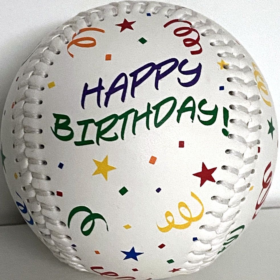 Happy Birthday Confetti Gift Baseball