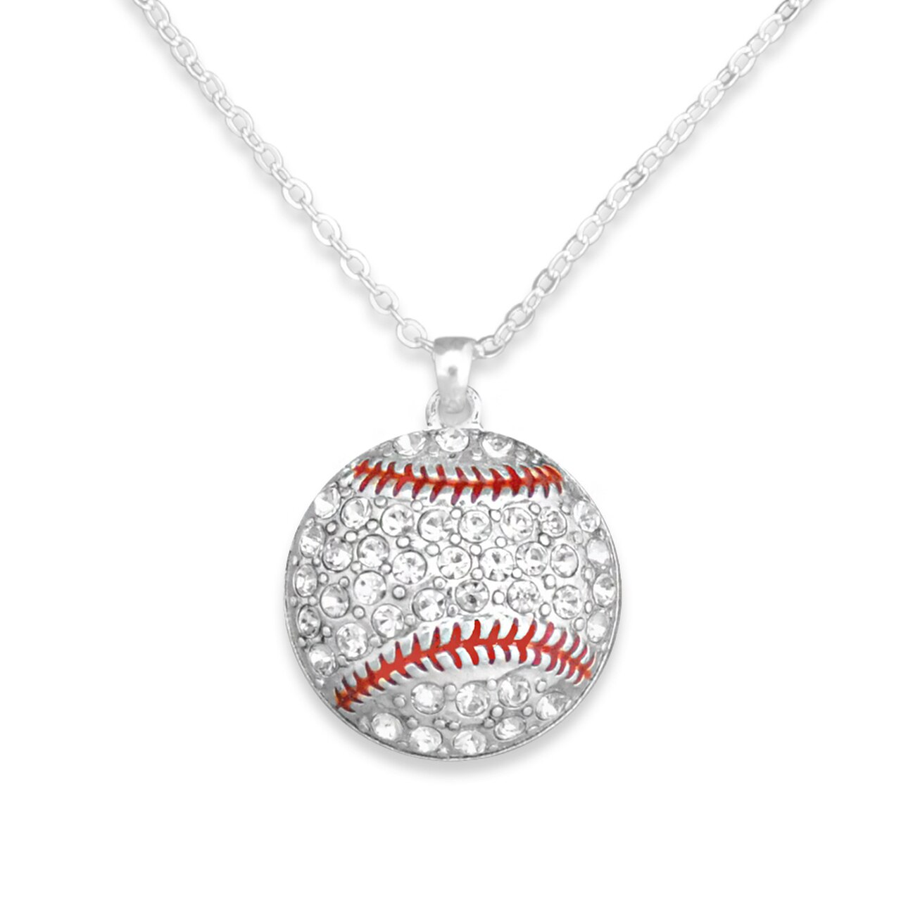 Baseball Crystal Stone Necklace