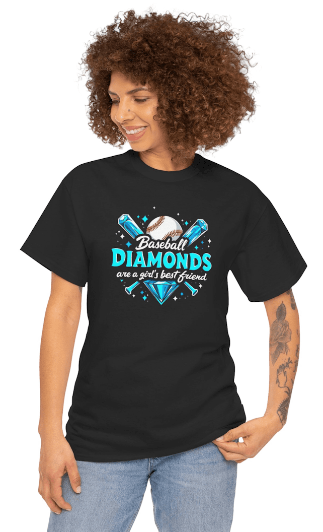 Baseball Diamonds are a Girl's Best Friend Short Sleeve Tee, Long ...