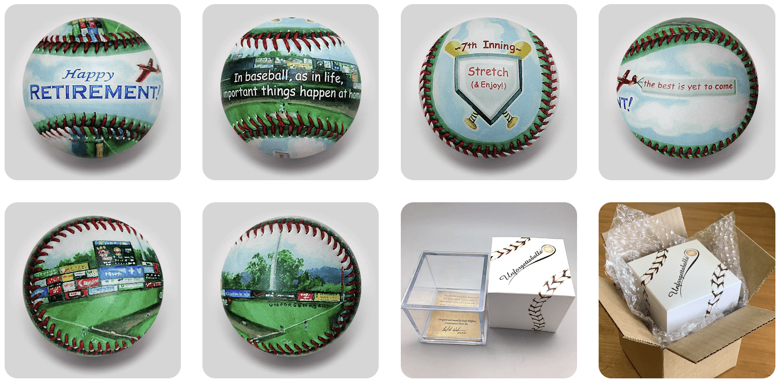 Happy Retirement Gift Baseball ONLY 1 LEFT!