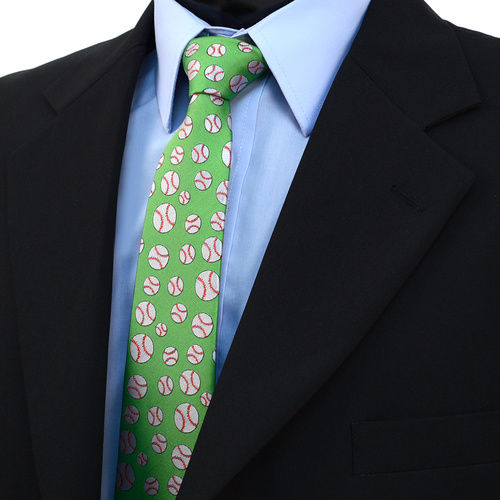 Baseball Pattern Men's Polyester Ties 3 COLORS!