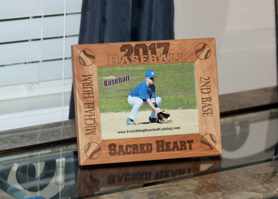 Four Baseballs Personalized Photo Frame 3 SIZES!