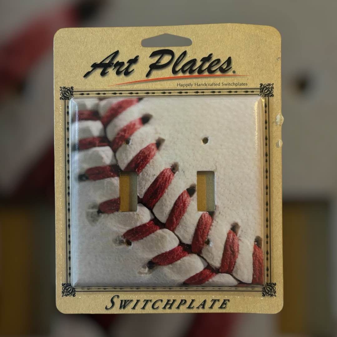 Baseball Stitch Light Outlet Switch Plates