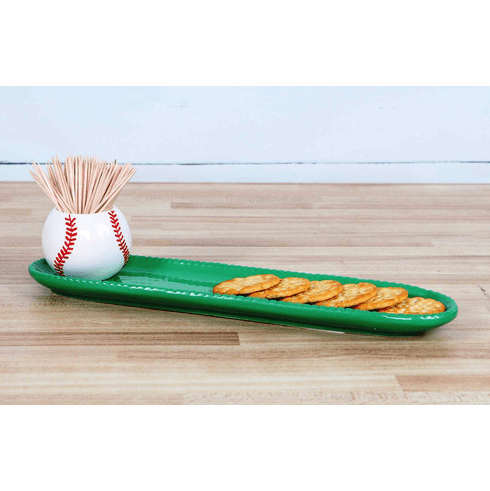 Baseball Toothpick Holder and Tray Set ONLY 2 LEFT!