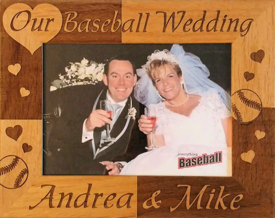 Our Baseball Wedding Personalized Photo Frame 3 SIZES!