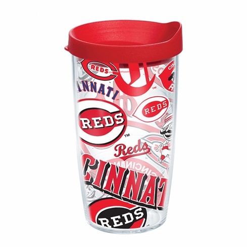 Cincinnati Reds All Over Wrap Set of Cups with Lids by Tervis