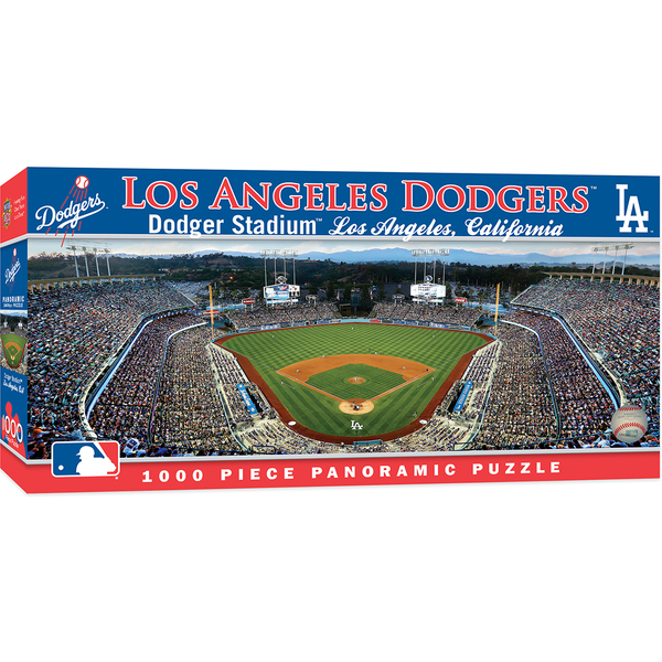 Los Angeles Dodgers 1000 Piece Panoramic Baseball Stadium Puzzle BACK ...