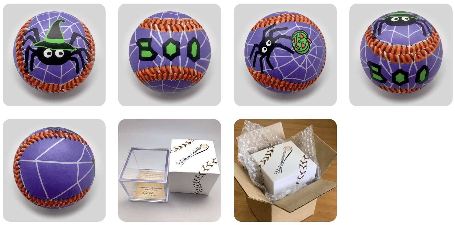 Halloween Spiders Boo Gift Baseball ONLY 5 LEFT!