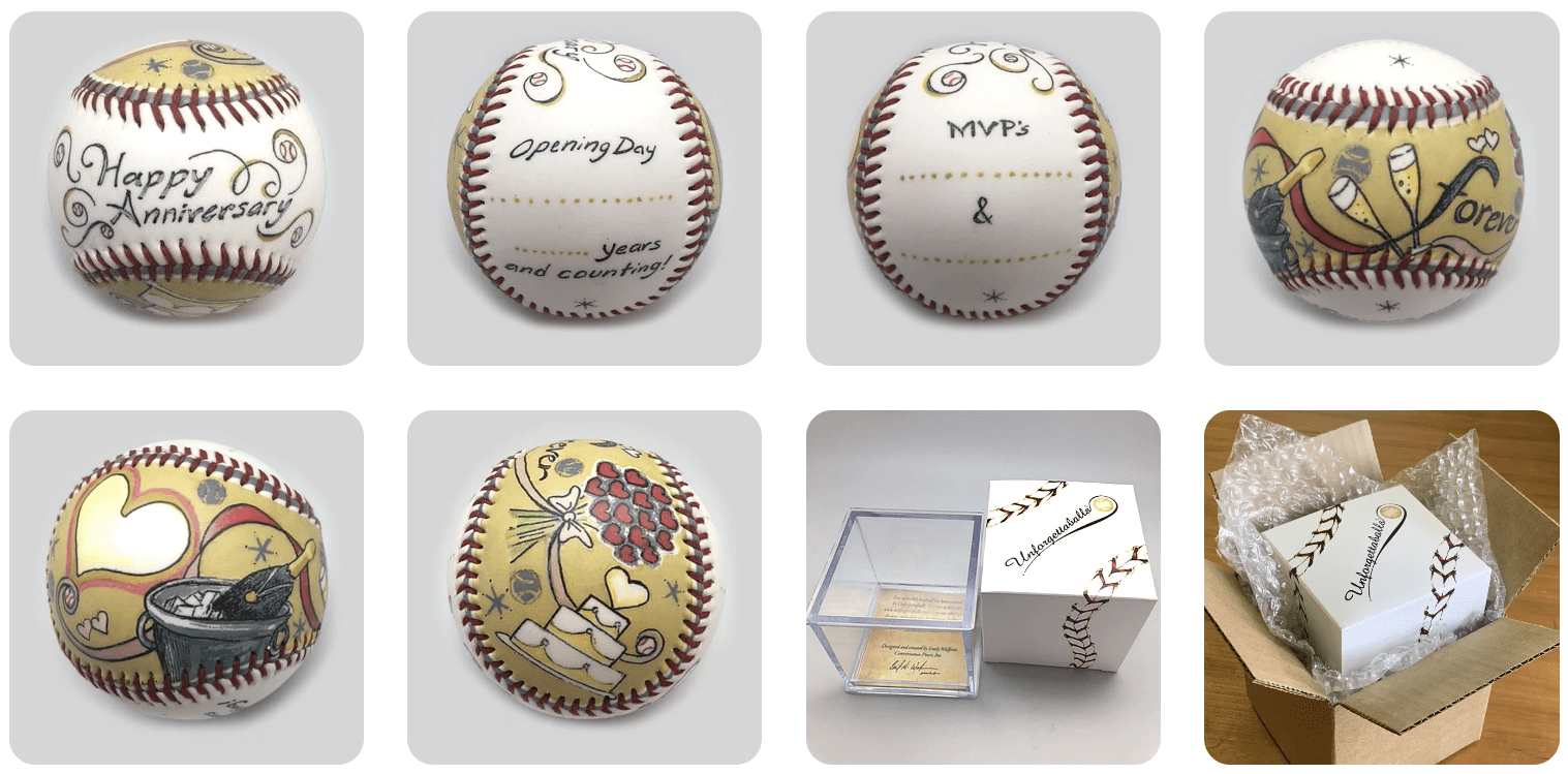 Happy Anniversary Gift Baseball ONLY 3 LEFT!