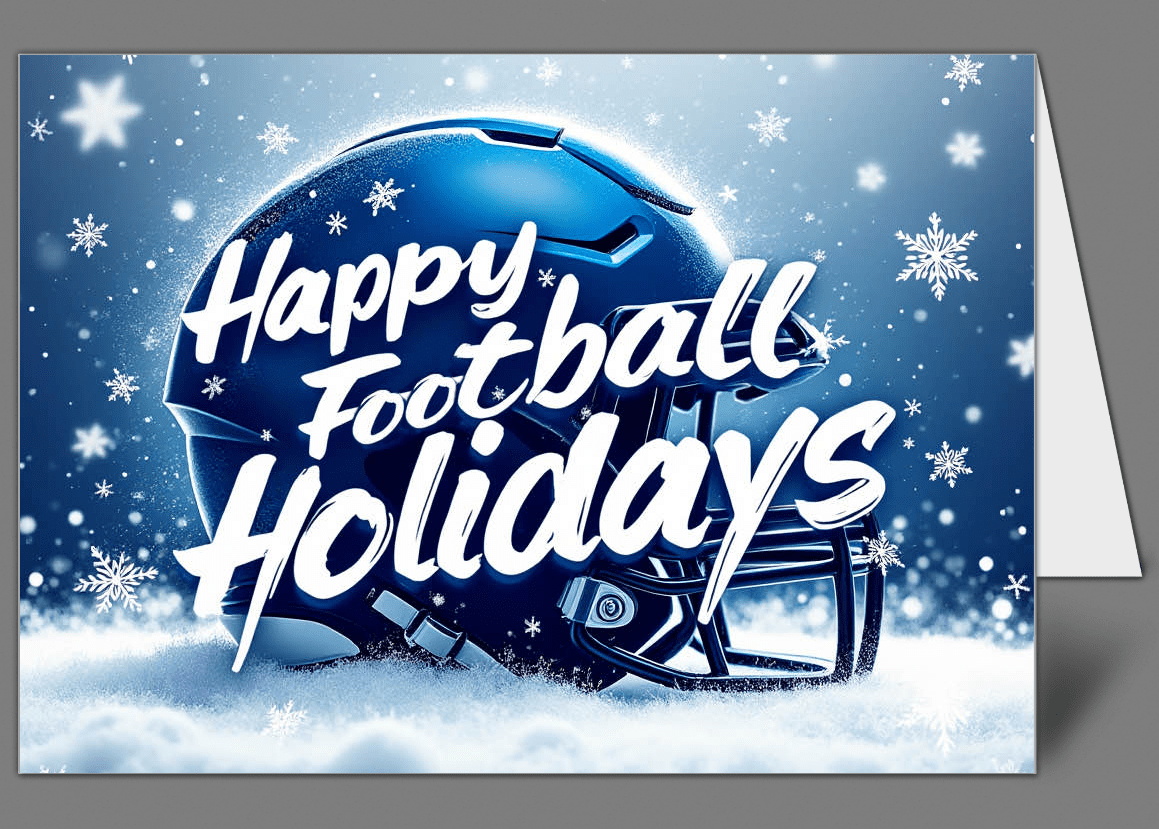 Personalized Happy Football Holidays Cards