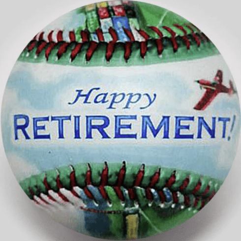Happy Retirement Gift Baseball ONLY 1 LEFT!