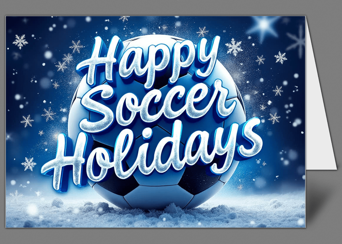Personalized Happy Soccer Holidays Cards