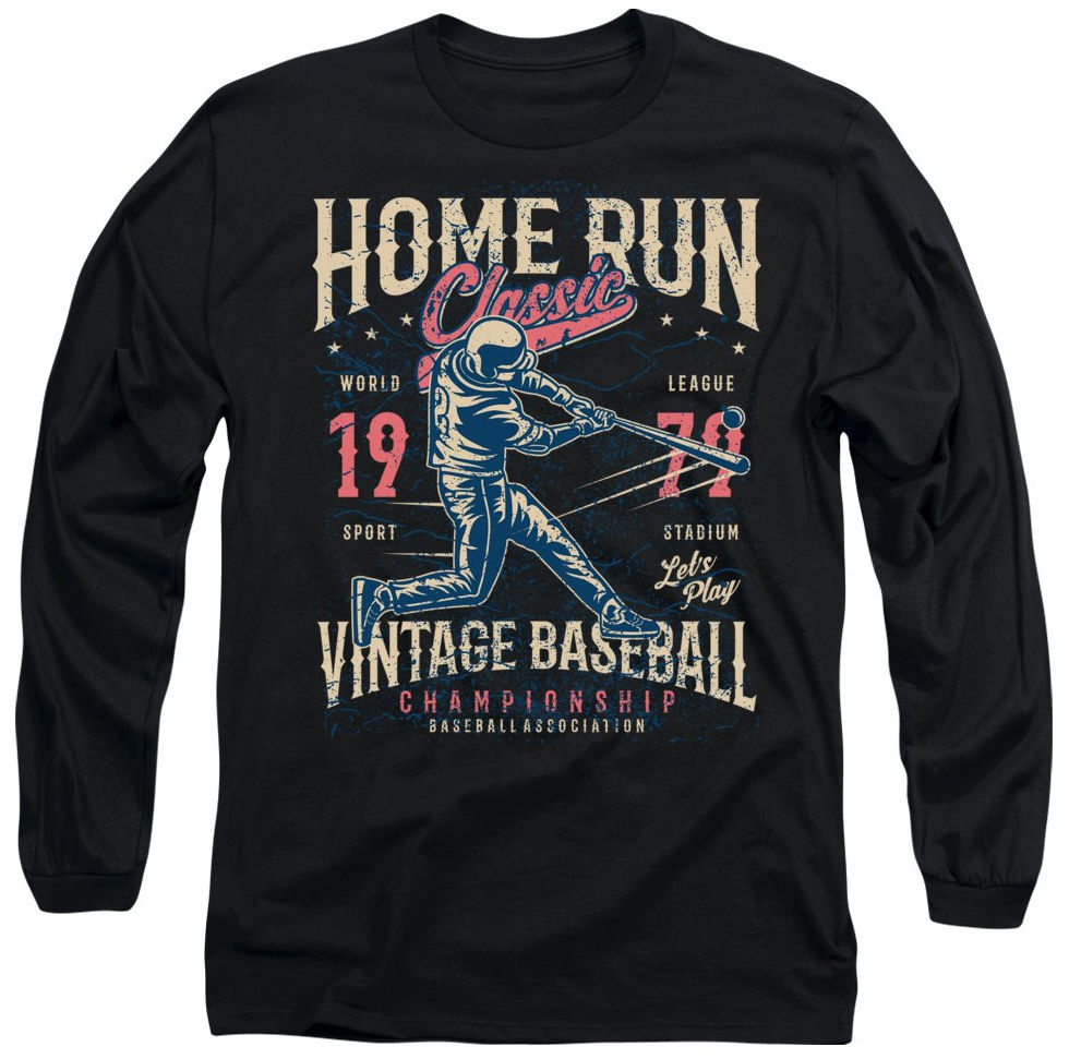 Home Run Classic Vintage Baseball Adult T-Shirt or Sweatshirt Choose ...