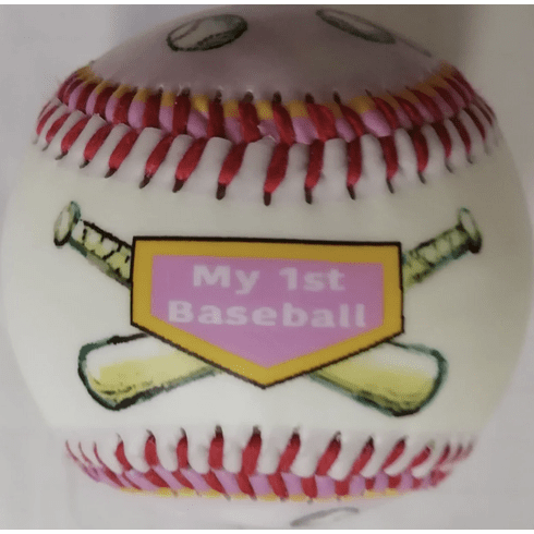 Light Pink Baby Girl My First Baseball ONLY 5 LEFT!