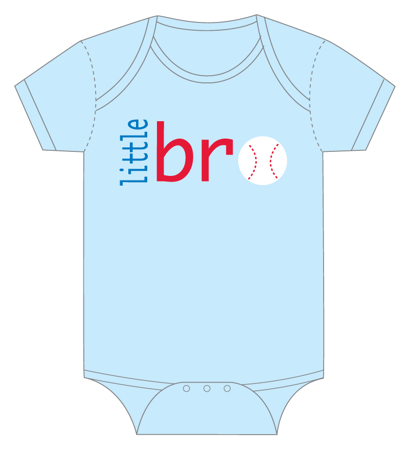 little bro Baseball Onesie