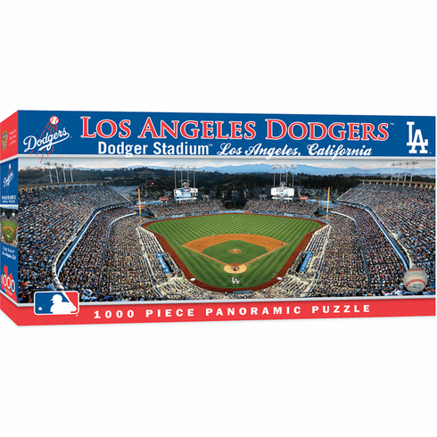 Los Angeles Dodgers 1000 Piece Panoramic Baseball Stadium Puzzle BACK ...