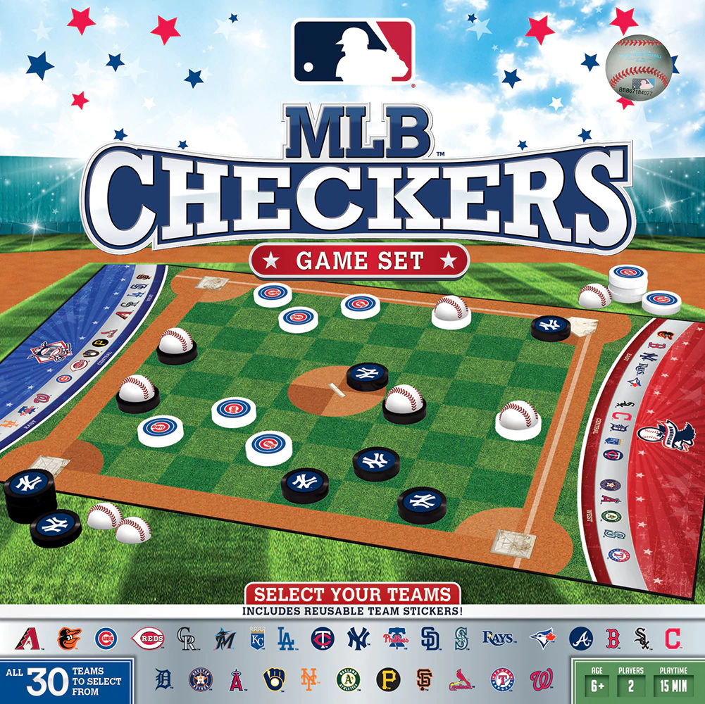 MLB Baseball Checkers Game Set BACK IN STOCK!