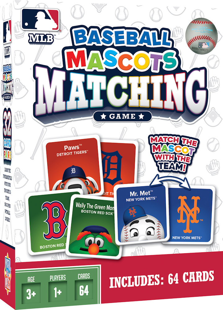 MLB League Baseball Mascots Matching Game Set