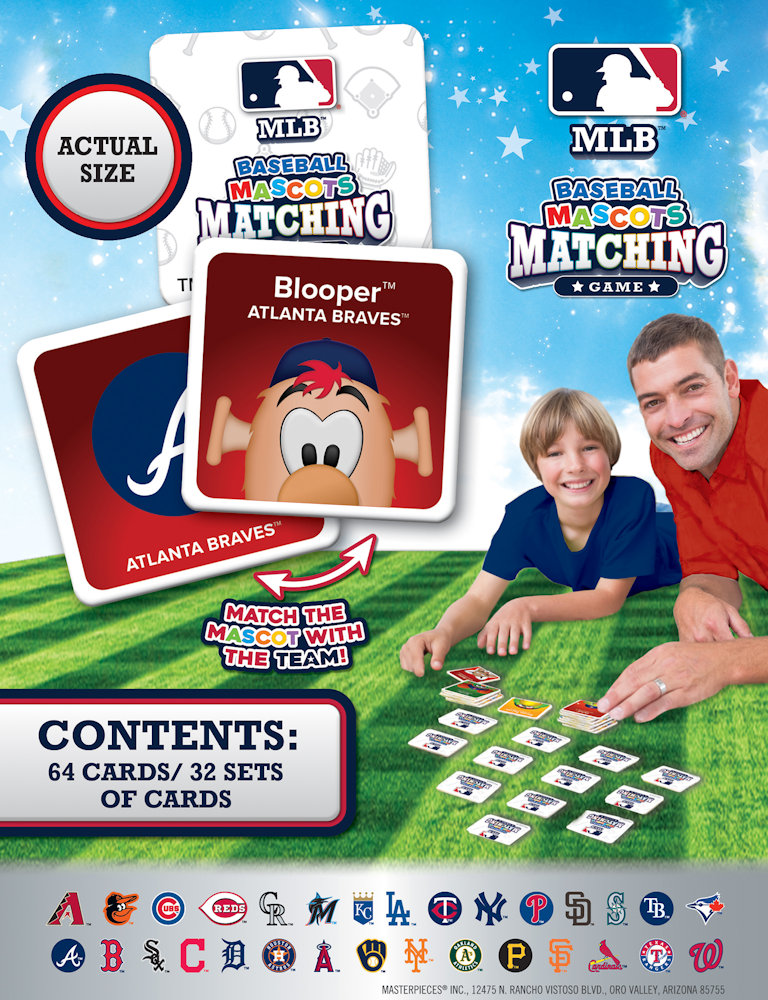 MLB League Baseball Mascots Matching Game Set