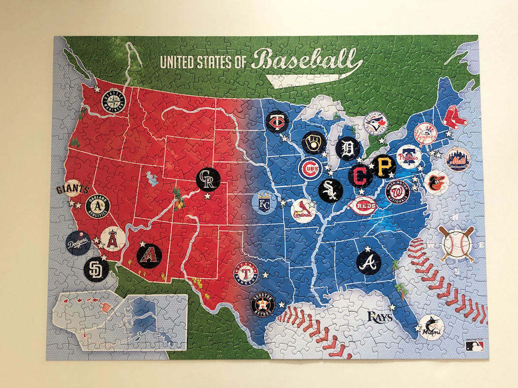 MLB USA Baseball Map 500 Piece Jigsaw Puzzle