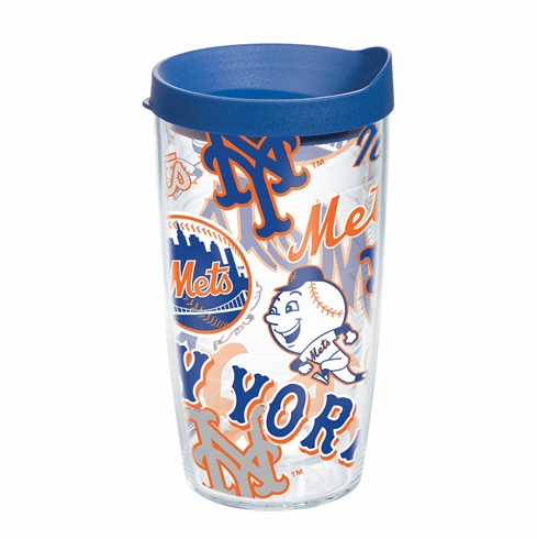New York Mets All Over Wrap Set of Cups with Lids by Tervis