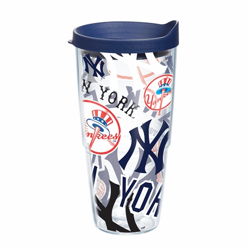 New York Yankees All Over Wrap Set of Cups with Lids by Tervis