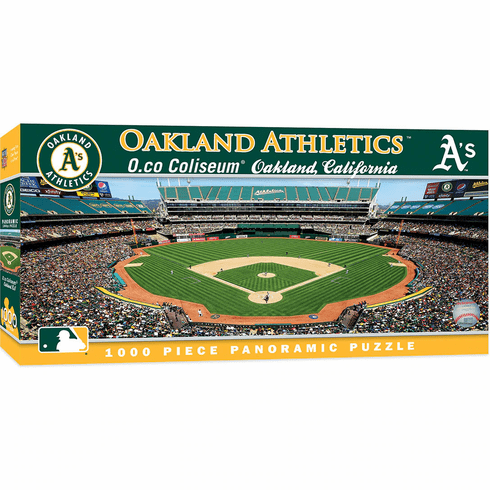Oakland Athletics 1000 Piece Panoramic Baseball Stadium Puzzle BACK IN ...
