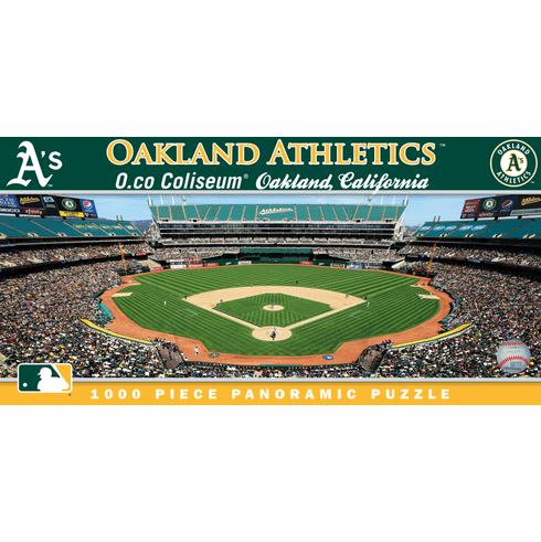 Oakland Athletics 1000 Piece Panoramic Baseball Stadium Puzzle BACK IN ...