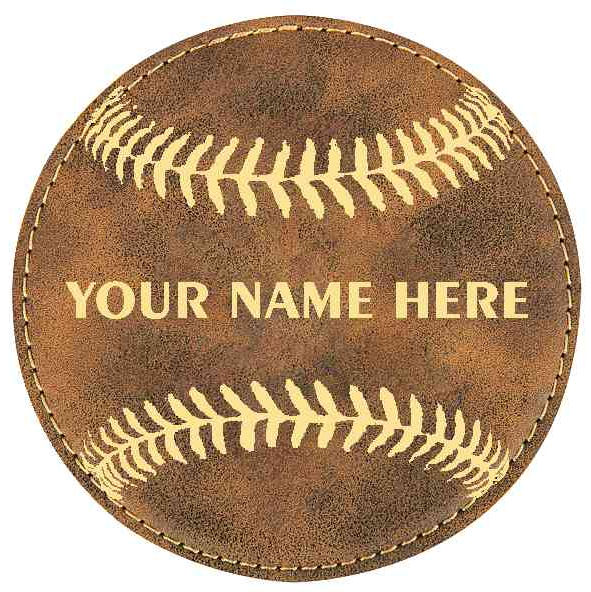 Personalized Baseball Coaster Set 12 COLOR OPTIONS!
