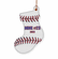 Personalized Baseball Stocking Shaped Wooden Christmas Ornament
