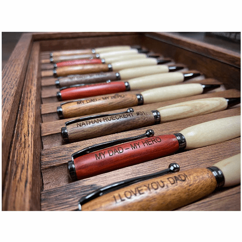 Personalized Wood Pen Carved from Broken Baseball Bats