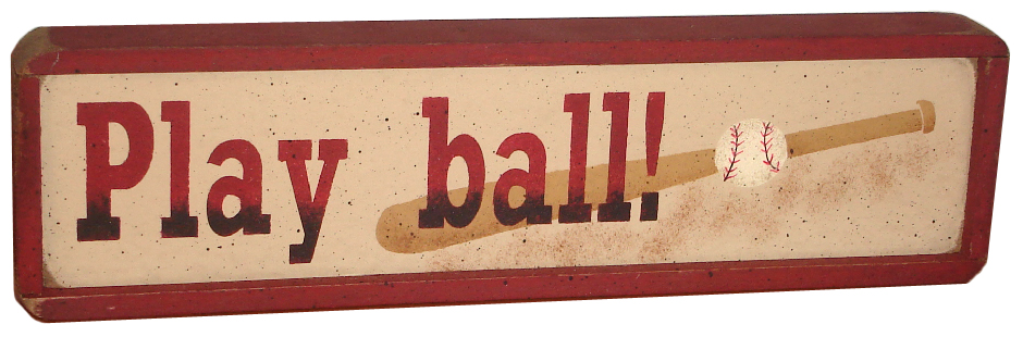 Play ball! Mini Wooden Signs