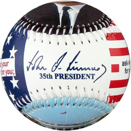 President John F Kennedy JFK Baseball