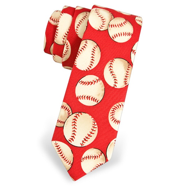 Red Baseball Boys Necktie