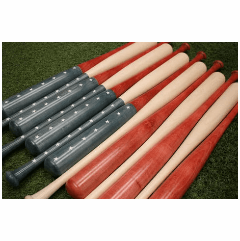 Red, White and Blue Vintage American Flag made with Maple Baseball Bats