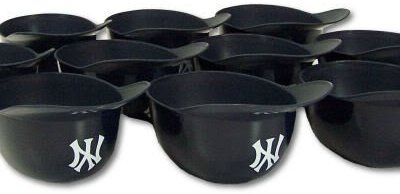 Set of 20 New York Yankees 8oz Ice Cream Sundae Baseball Helmet Snack Bowls