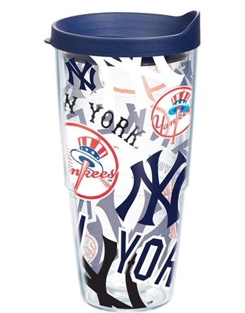 New York Yankees All Over Wrap Set of Cups with Lids by Tervis