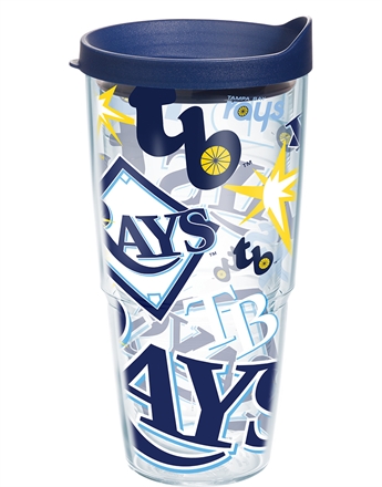 Tampa Bay Rays All Over Wrap Set of Cups with Lids by Tervis