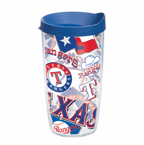 Texas Rangers All Over Wrap Set of Cups with Lids by Tervis