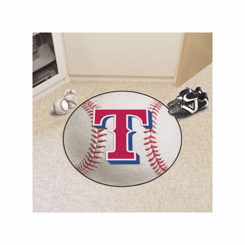 Texas Rangers MLB 27" Round Baseball Rugs 4 DESIGN OPTIONS!
