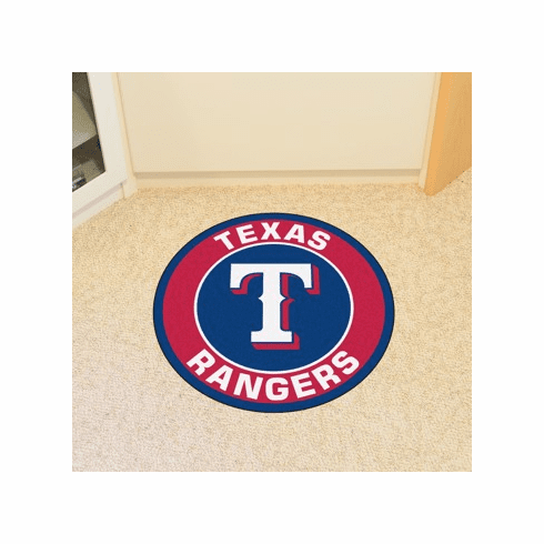 Texas Rangers MLB 27" Round Baseball Rugs 4 DESIGN OPTIONS!