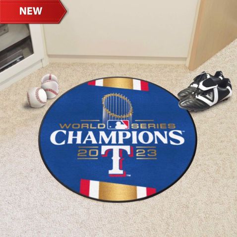 Texas Rangers MLB 27" Round Baseball Rugs 4 DESIGN OPTIONS!