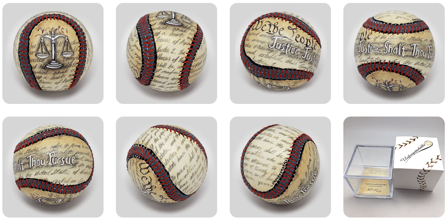 Justice Collectible Baseball ONLY 1 LEFT!