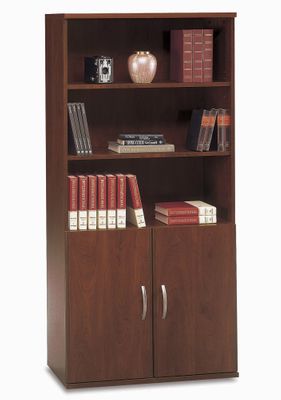 Bookcase with Door Pack Set - Series C Hansen Cherry Collection - Bush ...